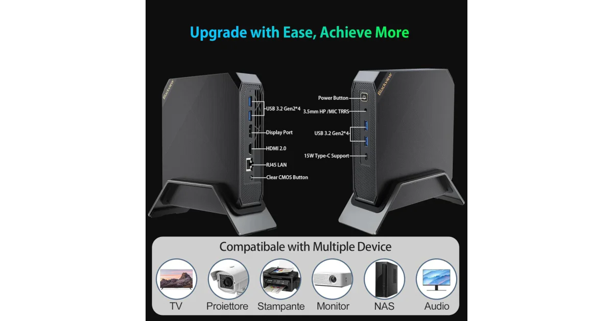 BlackView Μini PC MP200 Intel Core i9-11900H(2.10 GHz) 16GB 512GB SSD ...